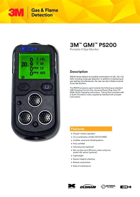 Pdf 3m Gmipower Lel Sensor Optional • Lightweight • Sensor