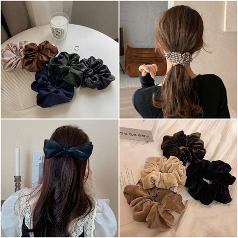 잇품 11 곱창머리끈 리본 벨벳 왕곱창밴드 스크런치 헤어슈슈 위시버킷