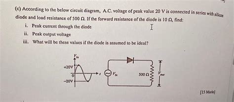 Solved C According To The Below Circuit Diagram A C Chegg Com