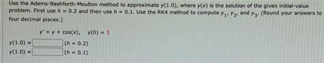 solved use the adams bashforth moulton method to approximate