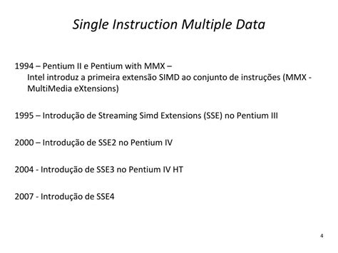 ppt processamento vectorial single instruction multiple data