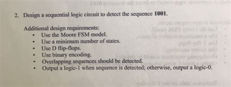 Solved Design A Sequential Logic Circuit To Detect The Chegg