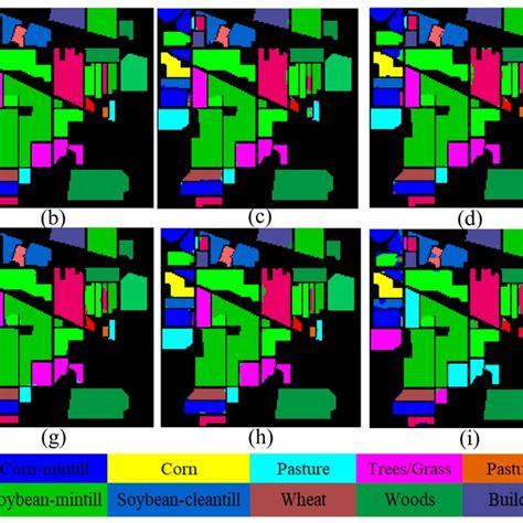 Classification Maps On The Ip Dataset A False Color Image B