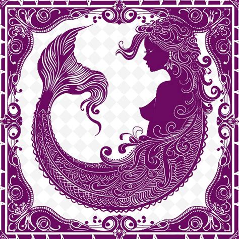 Premium Psd A Woman With A Long Hair And A Womans Head Is Shown In Purple