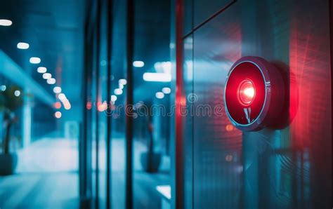 A Commercial Building With A Sophisticated Alarm System Using Motion