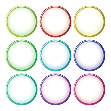 Vector Circular Buttons In Four Colors With Text Space 27198083 Vector