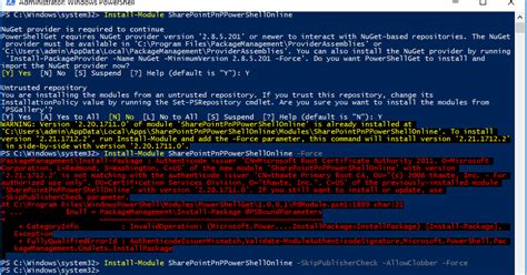 Pnp Powershell Module Install Authenticode Issuer Mismatch