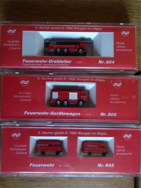 Fischer 803 804 843 Feuerwehr Wagen Für Spur Z In Ovp Eur 2550 Picclick De