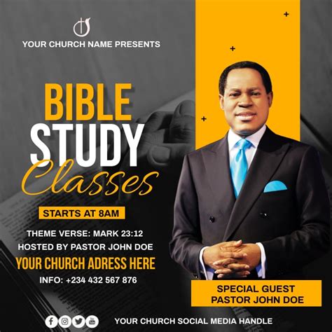 Bible Study Classes Template Postermywall