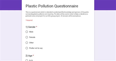 Joseph Minister On Linkedin Hi All I Kindly Ask You To Fill Out A Questionnaire On Plastic