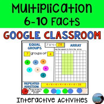 Multiplication With Equal Groups Arrays And Repeated Addition Google Classroom Repeated