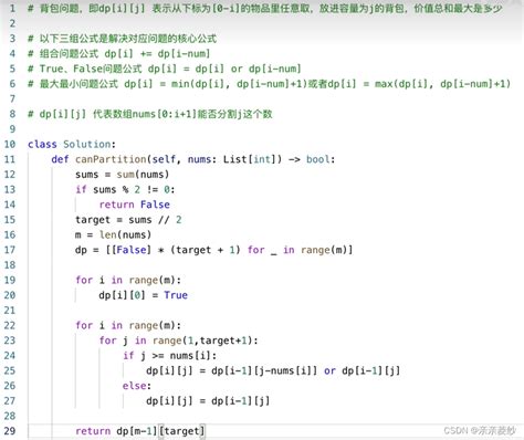 手撕18 动态规划 416 分割等和子集 csdn博客