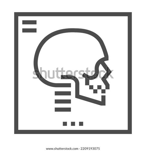 x ray pixel perfect editable stroke stock vector royalty free