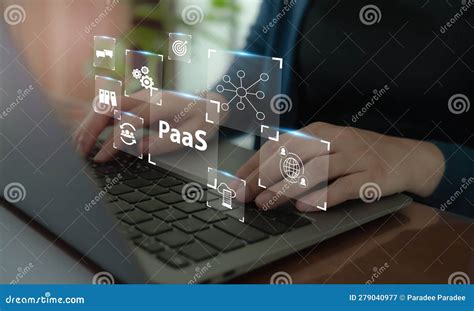 Paas Platform As A Service Internet Technology And Development Concept Stock Illustration