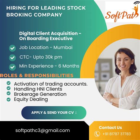 Sonali Raikwar On Linkedin Greetings From Softpath Consulting We Are Hiring For Leading Stock