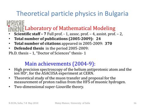 Ppt Theoretical Particle Physics In Bulgaria Powerpoint Presentation