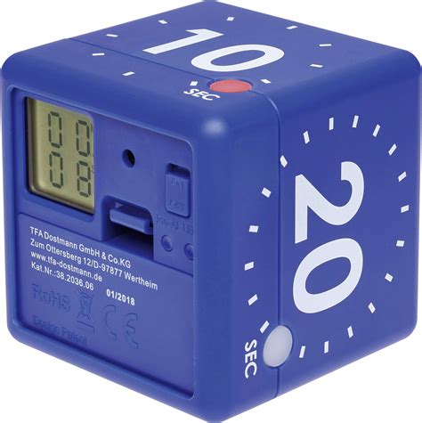 Tfa Dostmann Cube Timer Blue Digital