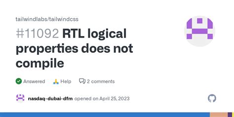 RTL Logical Properties Does Not Compile Tailwindlabs Tailwindcss Discussion GitHub