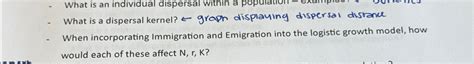 Solved What Is A Dispersal Kernel Larr Graph Displaying