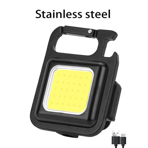 Miltifunction Mini Pocket Cob Led Work Flashlight Outdoor Usb Rechargeable Emergency Lamp