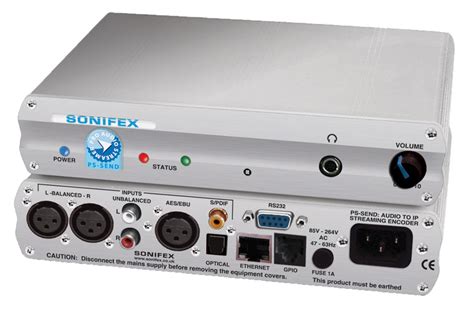 Sonifex Ps Send Pro Audio Streamer Encoder Audio To Ip Freestanding