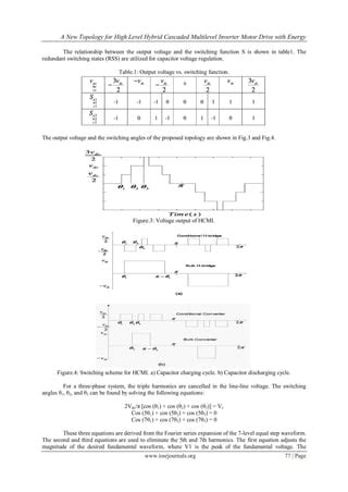 A New Topology for High Level Hybrid Cascaded Multilevel Inverter Motor Drive with Energy ...