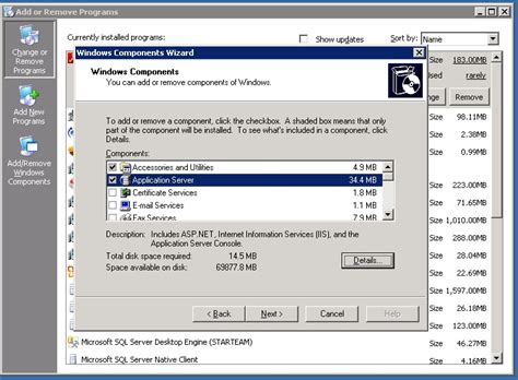 système d exploitation windows server 2003 installation de iis