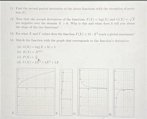 solved find the second partial derivative of the above