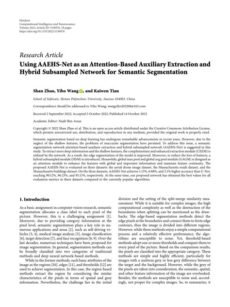 Pdf Using Aaehs Net As An Attention Based Auxiliary Extraction And