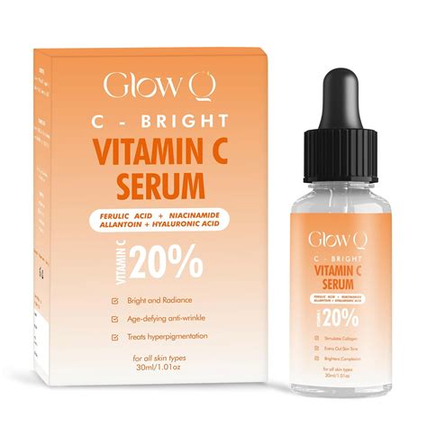 Glow Q Vitamin C Face Serum 20 Vitamin C Serum For Face With