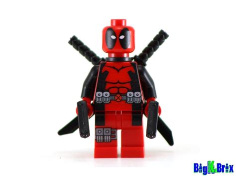 Deadpool Red Suit Custom Printed Minifig Marvel Inspired Etsy
