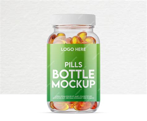 Premium Psd Pills Bottle Mockup Design