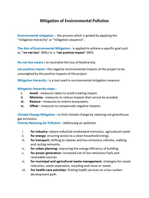 Environmental Pollution Mitigation Strategies Pdf