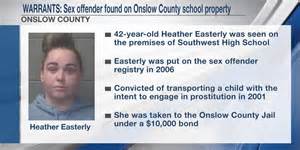 Warrants Sex Offender Found On Onslow County School Property