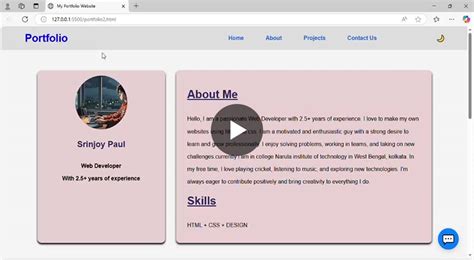 My First Portfolio Website Ai Wallah Srinjoy Paul