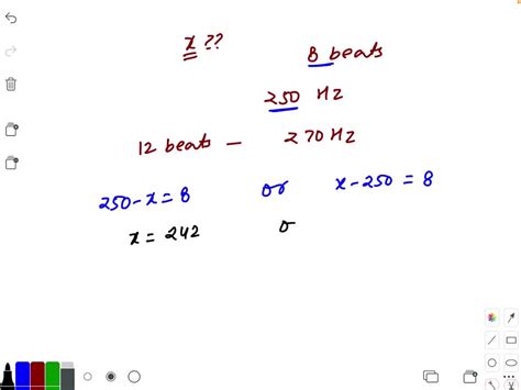 Solved If A Note X Of Unknown Frequency Produces 8 Beats Sec With A