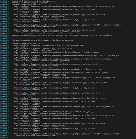 Djangodocker Multiple Containers Error Could Not Translate Host Name