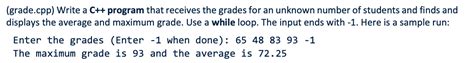 Solved Gradecpp Write A C Program That Receives The