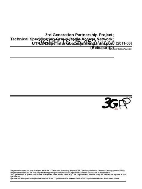 25452 A00 Utran Iupc Interface Signalling Transport1 3 Gpp
