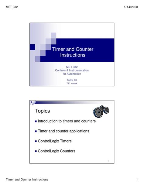 Timers And Counters Instruction Plc Tutorial Pdf Programmable Logic