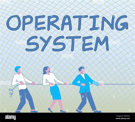 Hand Writing Sign Operating System Word Written On Software That