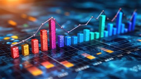 Premium Photo Vibrant Bar Chart With Various Colors Displayed On A
