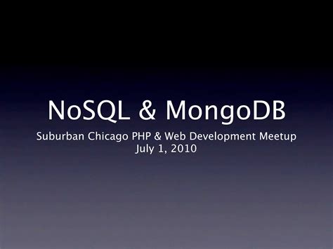 Nosql And Mongodb Ppt