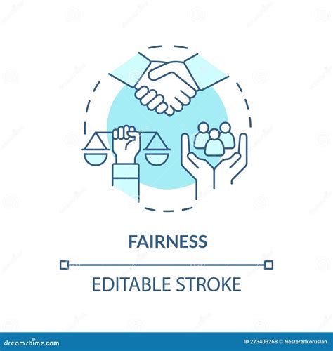 Fairness Blue Concept Icon Stock Vector Illustration Of Editable
