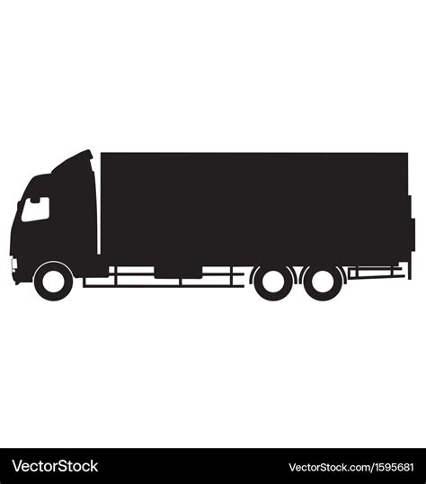 Truck Silhouette Royalty Free Vector Image Vectorstock