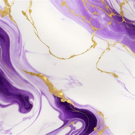 Premium Ai Image Purple And White Marble Background With Gold