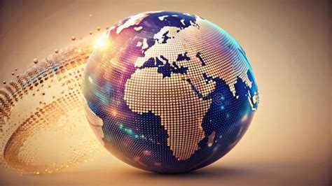 Global Network Connections A Futuristic Earth Visualization Showing