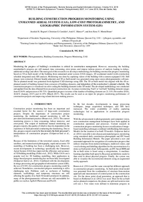 Pdf Building Construction Progress Monitoring Using Unmanned Aerial System Uas Low Cost