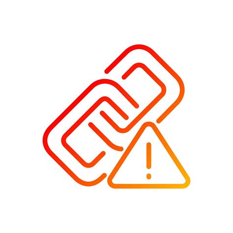Wrong Link Pixel Perfect Gradient Linear Vector Icon Broken Hyperlink