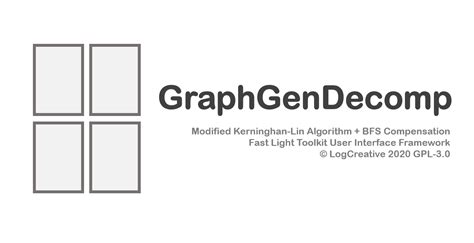 GitHub LogCreative GraphGenDecomp 问题求解与实践课程大作业